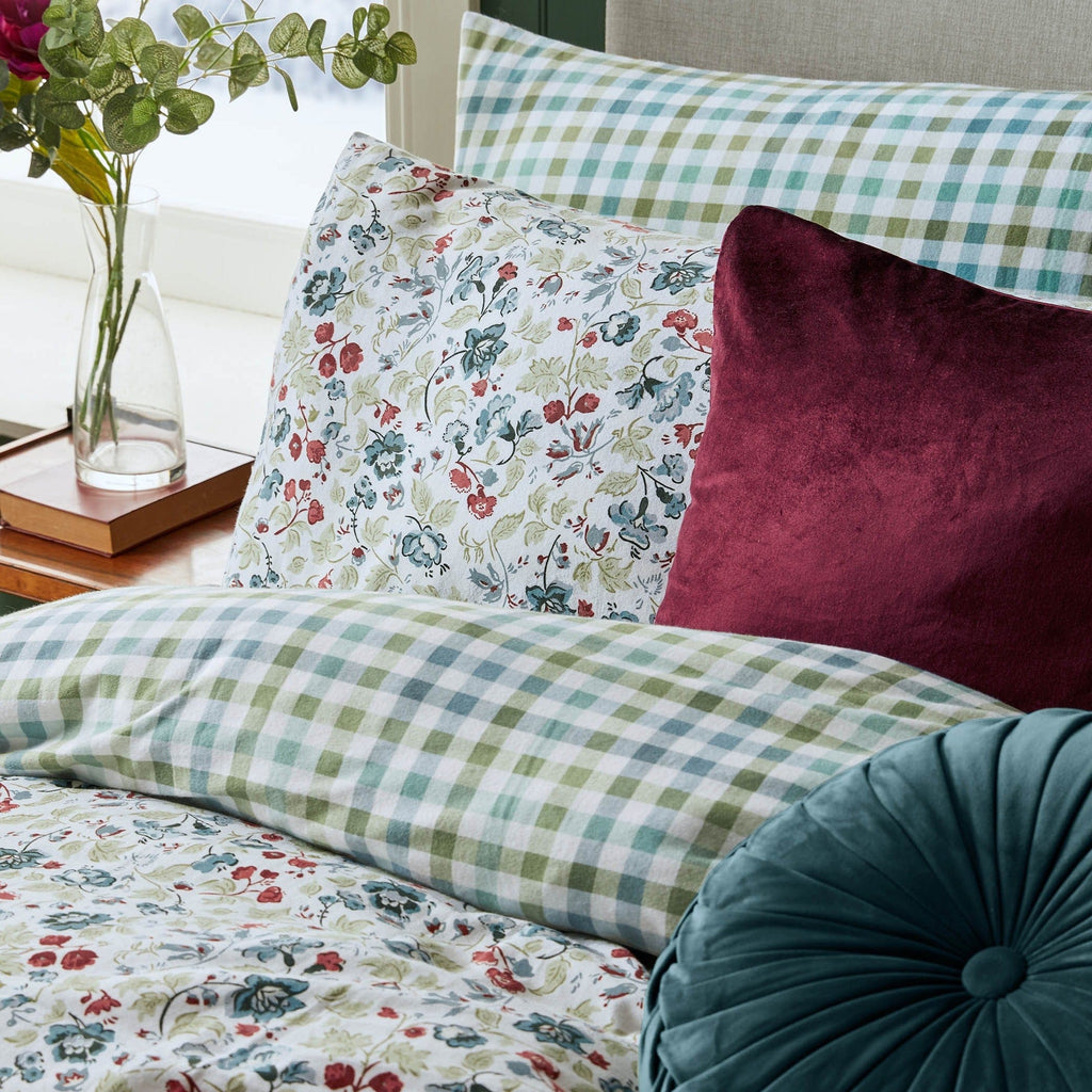 Laura Ashley Brushed Cotton Rosa Sancta Duvet Cover and Pillowcase Set