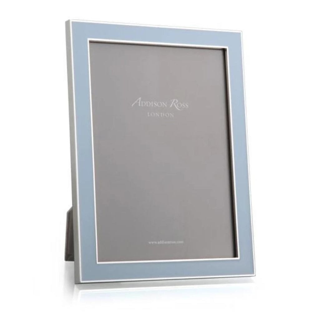 Addison Ross Enamel & Silver Frame In Powder Blue, 4x6