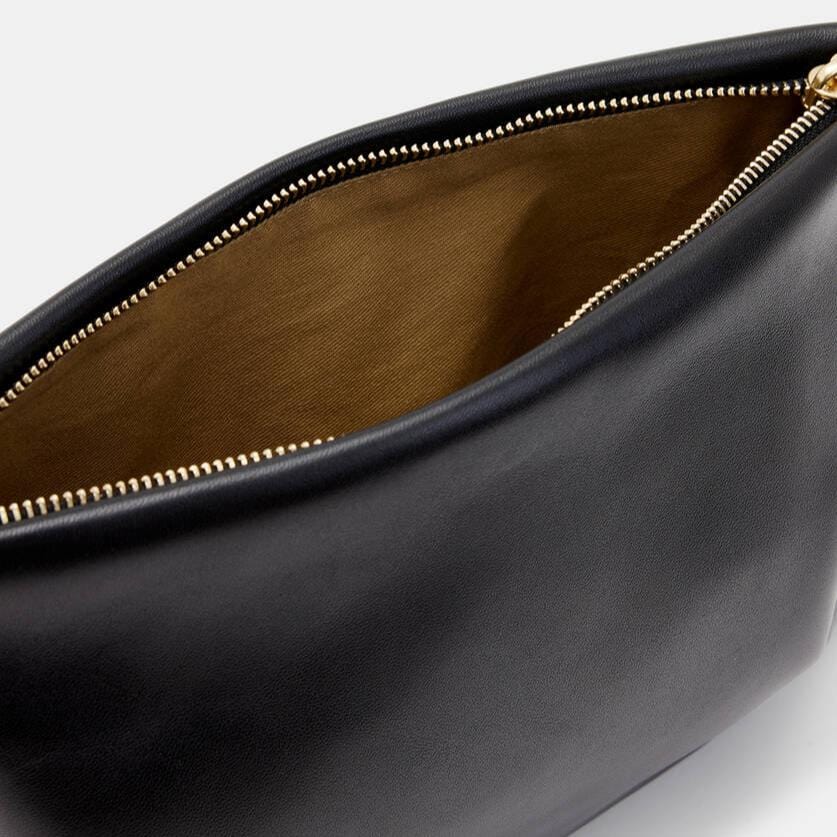 AllSaints Bettina Leather Clutch Bag in Black