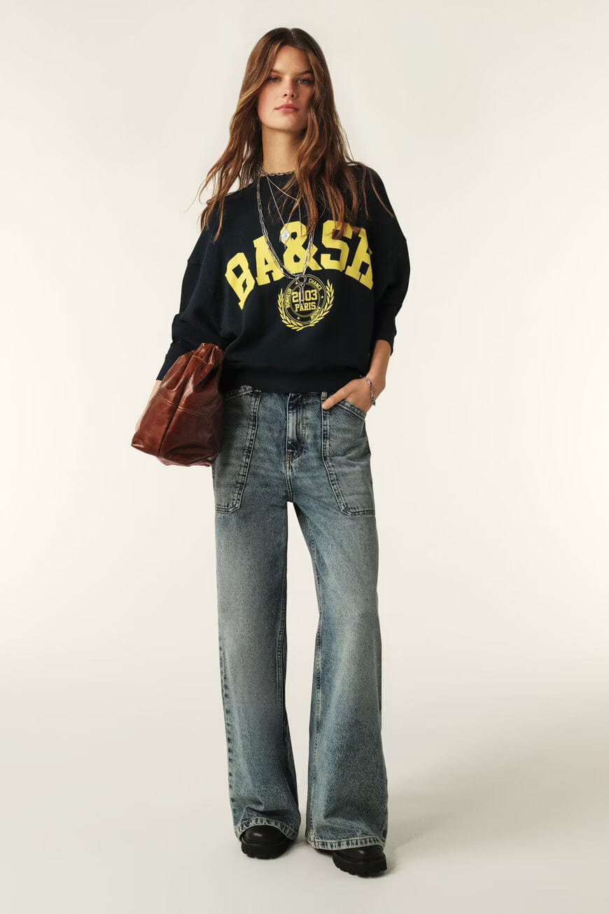 ba&sh Benjamin Sweatshirt In Marine