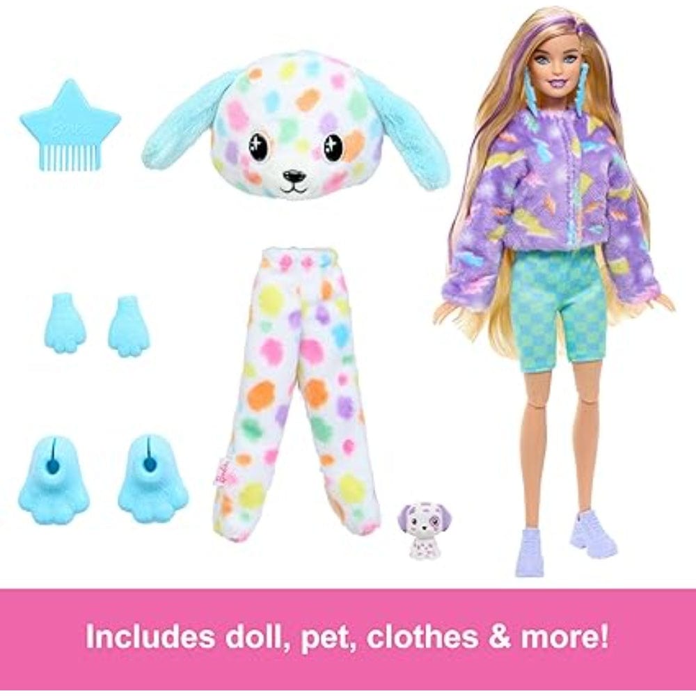 Barbie Cutie Reveal Doll, Dalmatian Costume & Accessories, Colour Drea