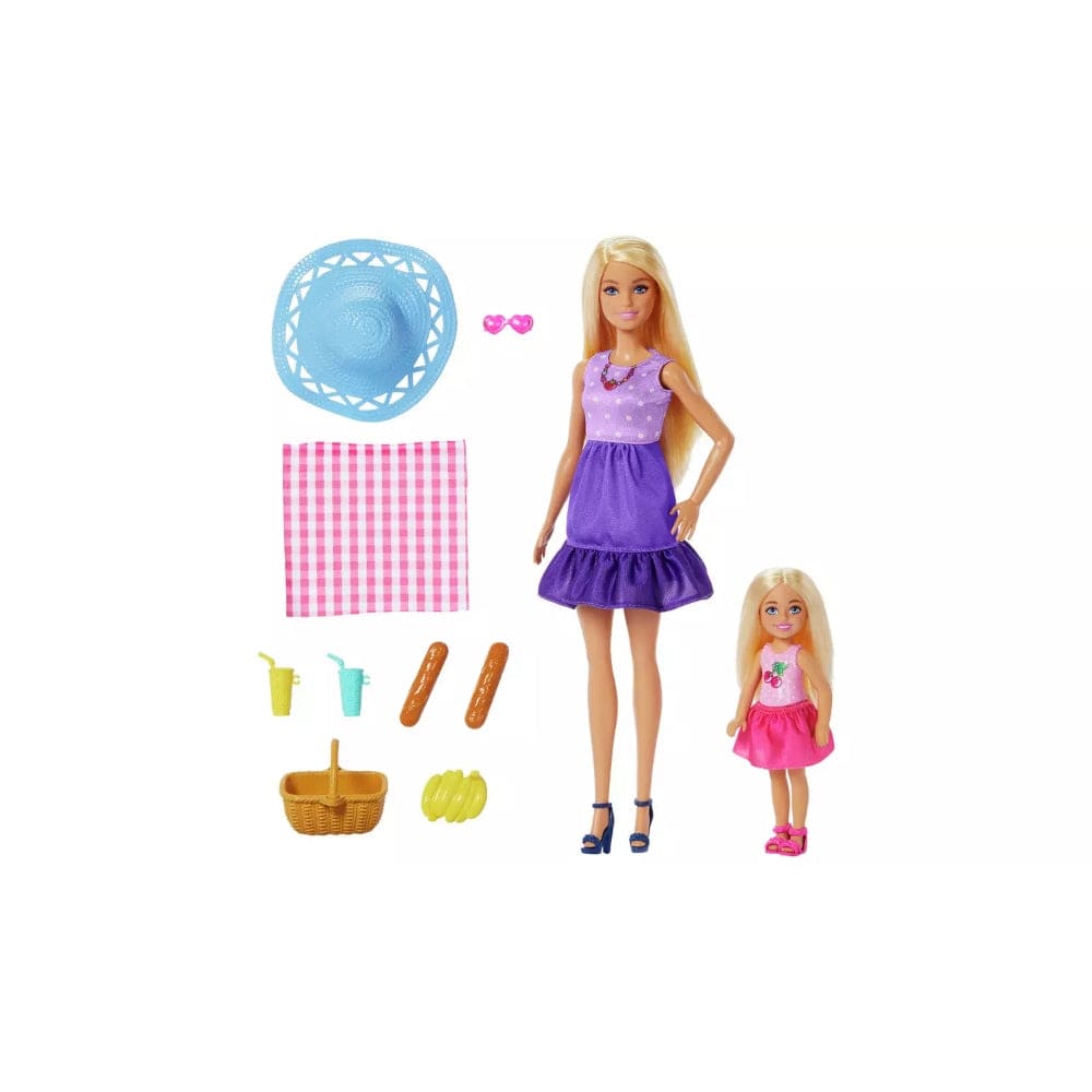 Barbie Family & Friend Malibu and Chelsea Dolls 2 Pack