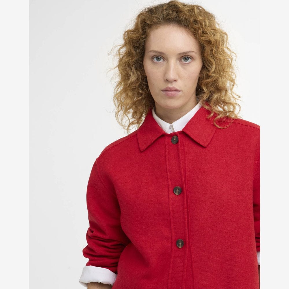 Barbour Amanda Overshirt In Poppy Red