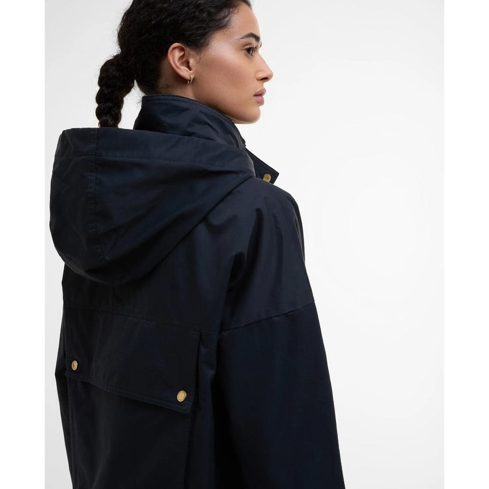 Barbour Cecile Showerproof Jacket In Dark Navy