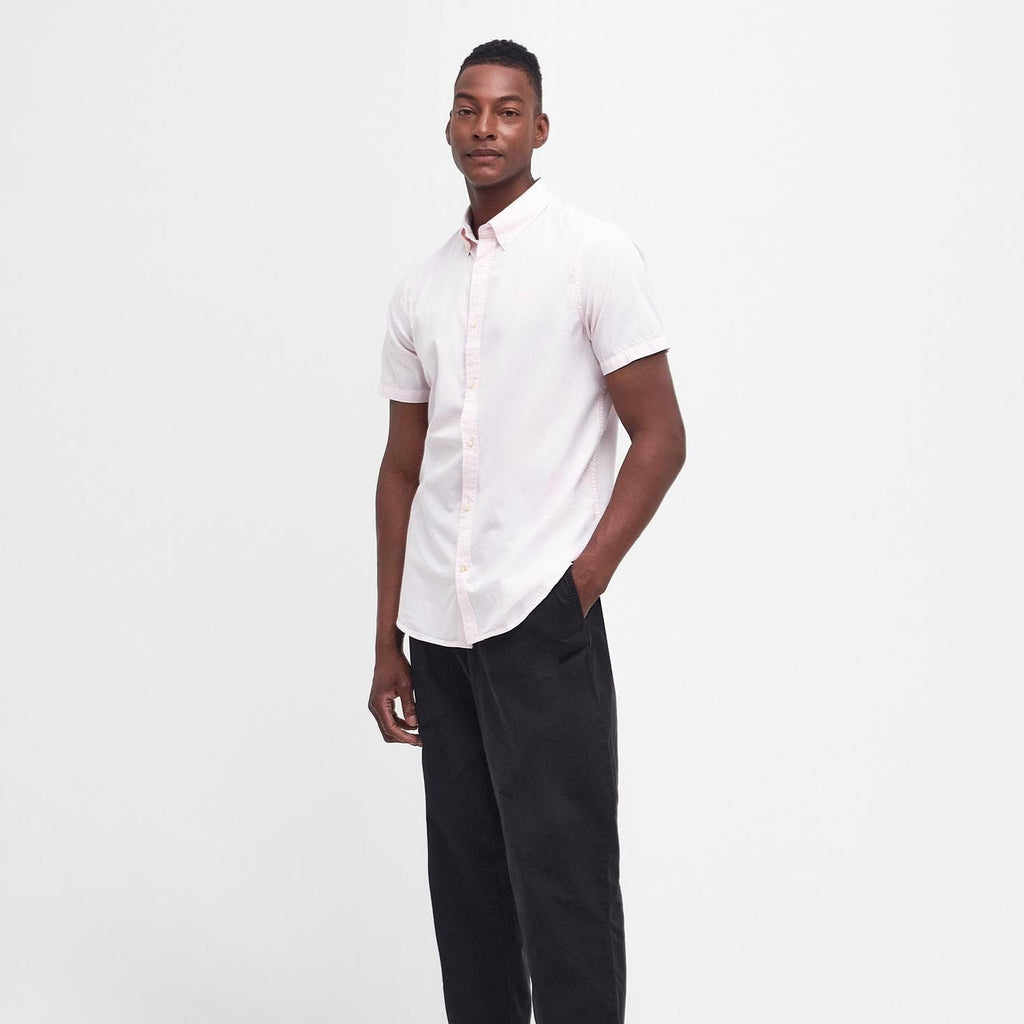 Barbour Crest Poplin Tailored Shirt in Pink