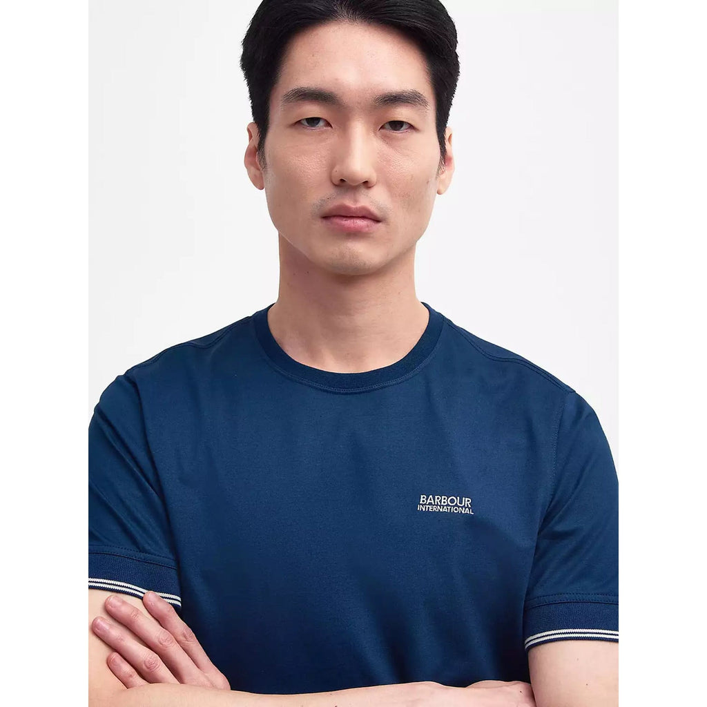 Barbour International Philip Tipped Cuff T-Shirt in Moonlit Ocean