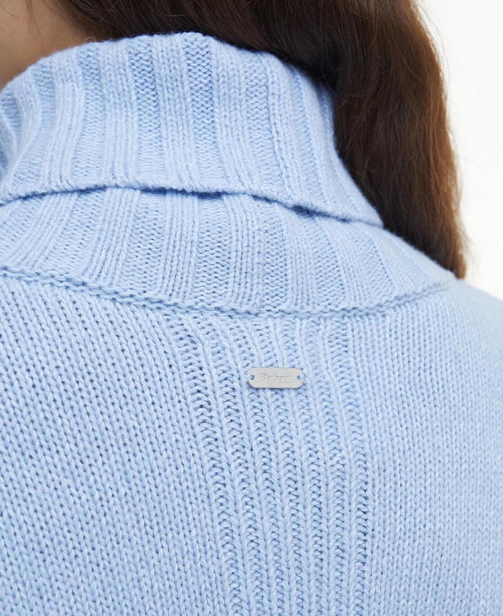 Barbour Josephine Rollneck Jumper in Sky Blue