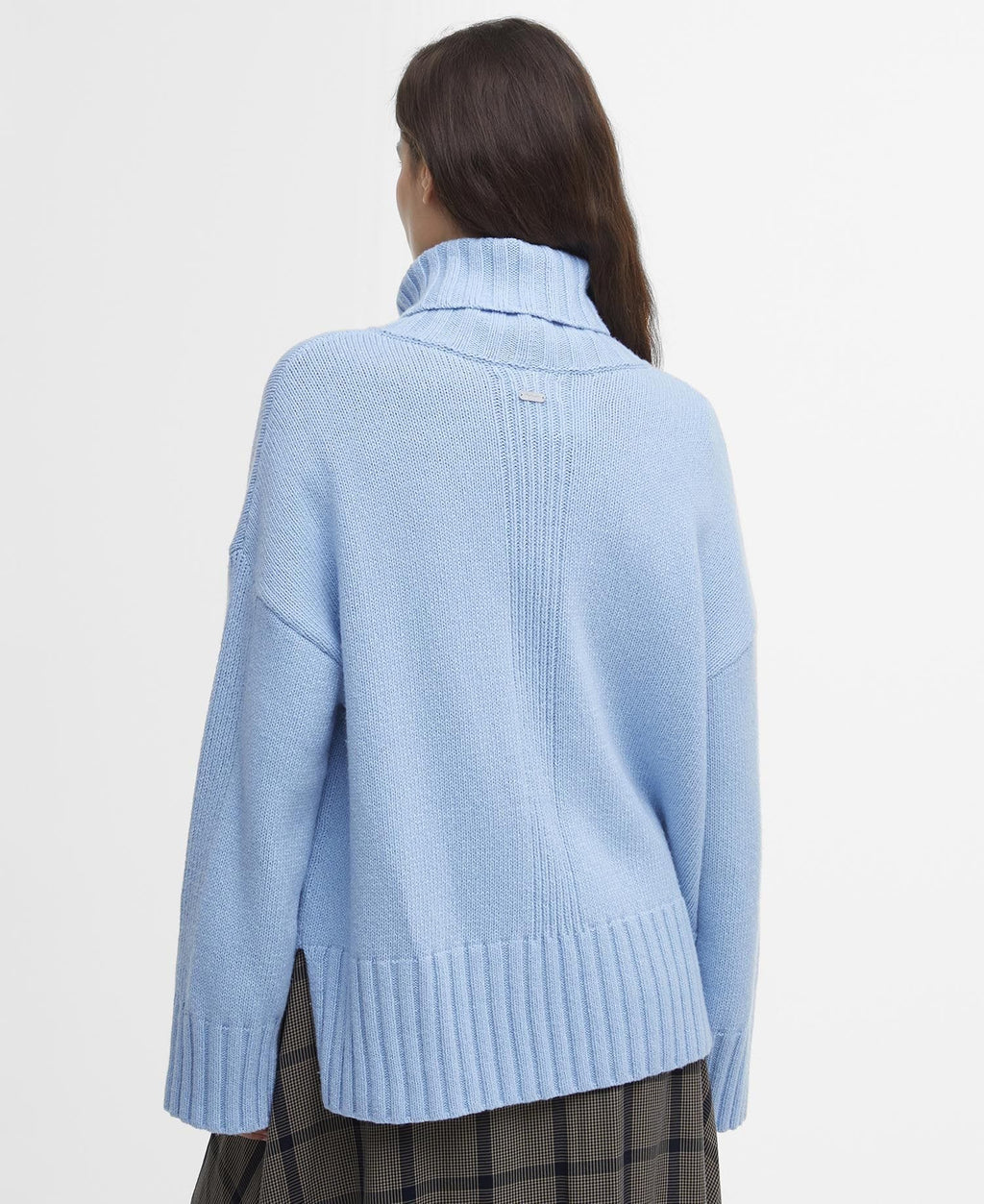 Barbour Josephine Rollneck Jumper in Sky Blue