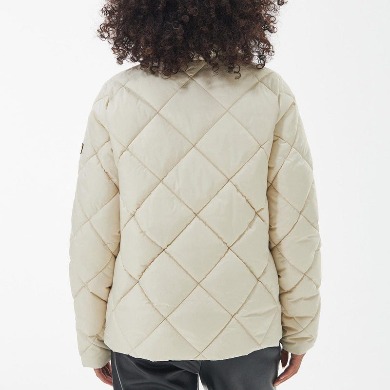 Barbour International Norton Quilted Jacket in Cream