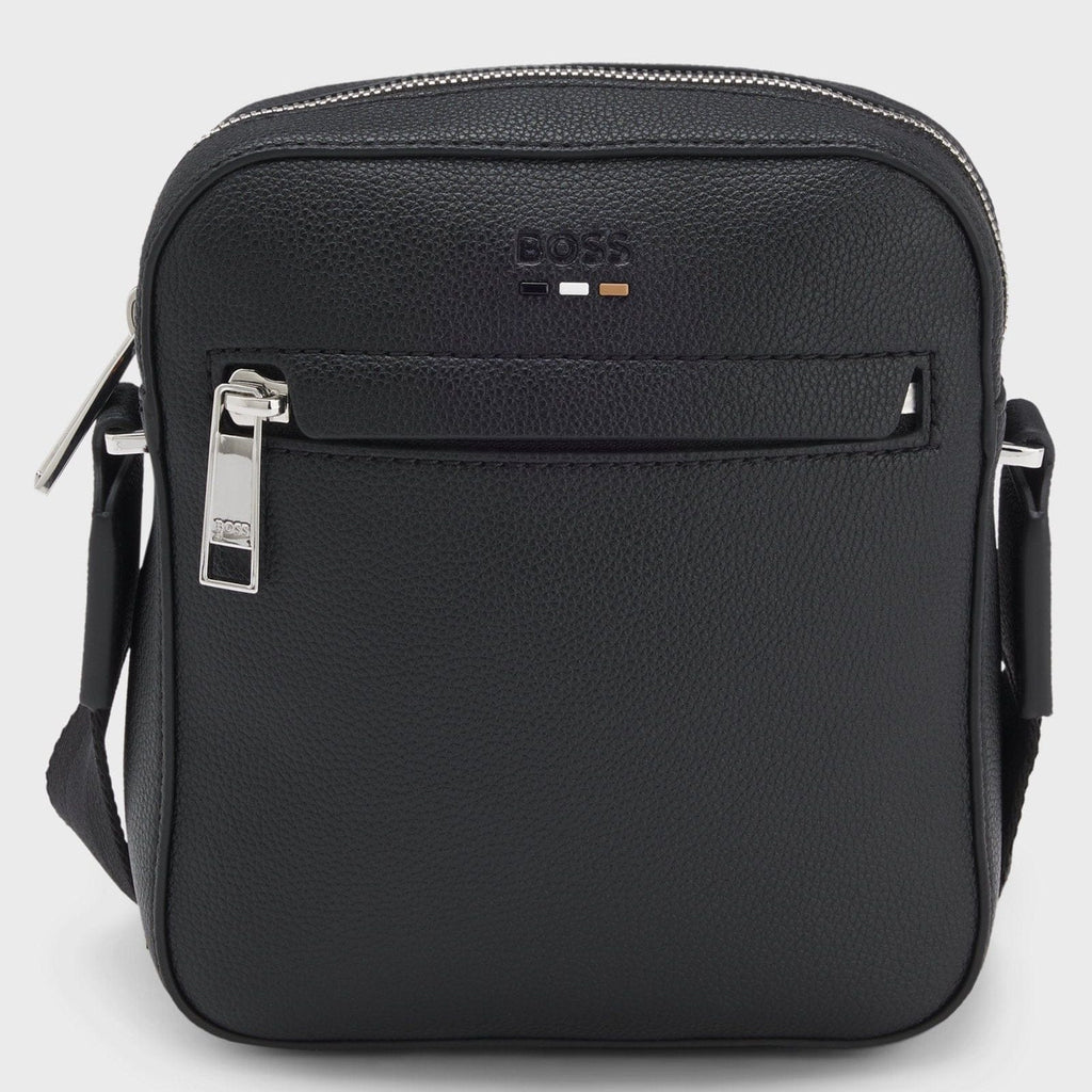 Boss Reporter Bag With Embossed Logo in Black