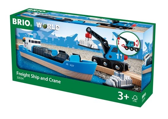 BRIO World Freight Ship And Crane