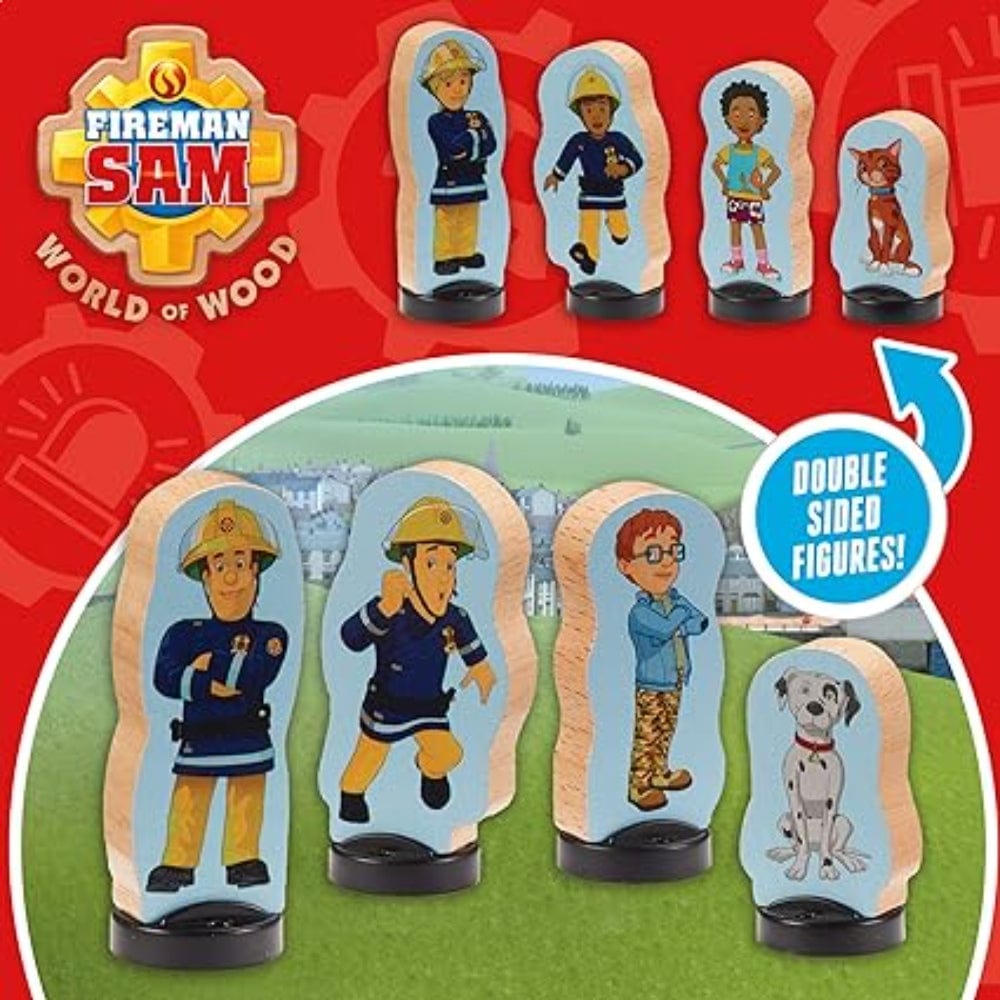 Fireman Sam Wooden 4 Pack of Two Sided Figures