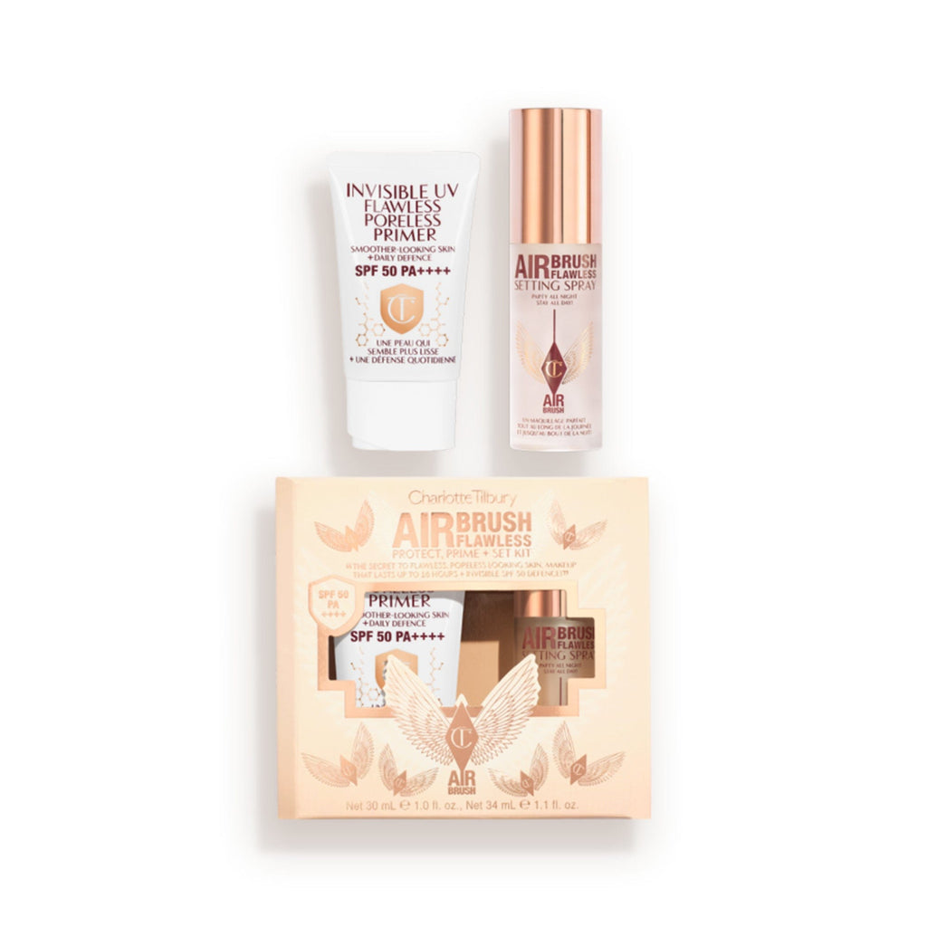Charlotte Tilbury Airbrush Flawless Protect Prime & Set Face Kit (Wort