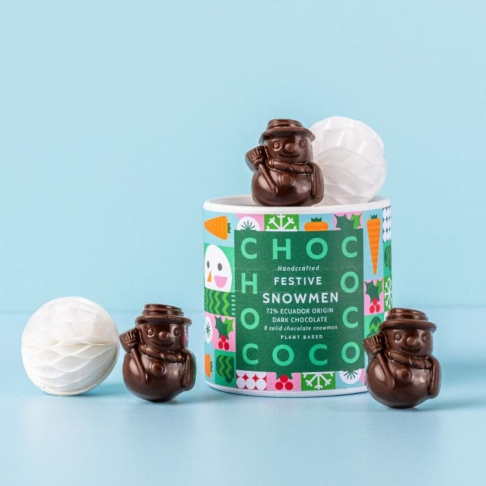 Chococo Dark Chocolate Snowman Shapes Tube