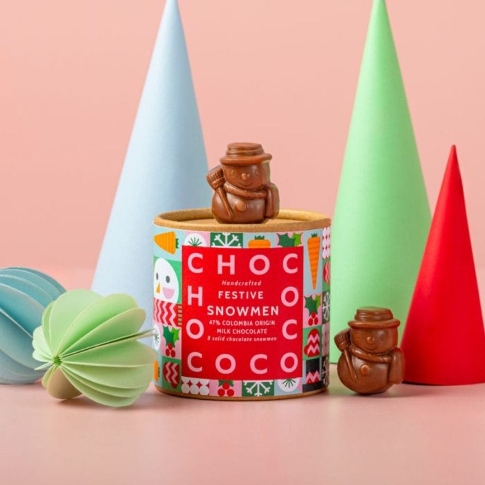 Chococo Milk Chocolate Snowman Shapes Tube