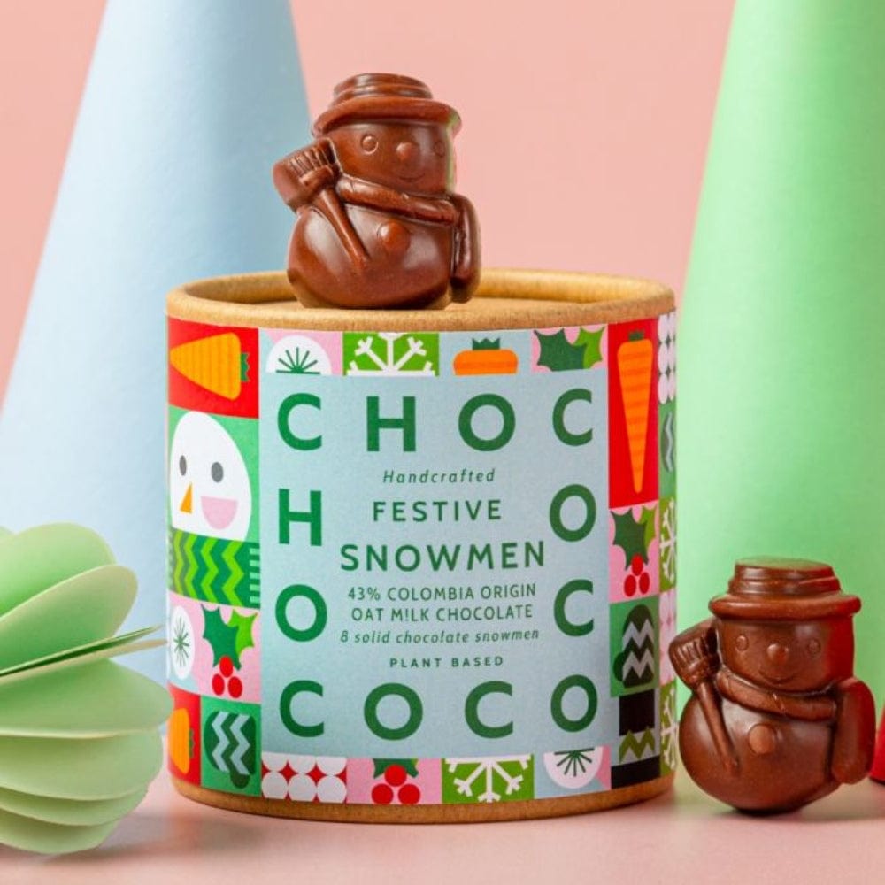 Chococo Oat M!lk Chocolate Snowman Shapes Tube