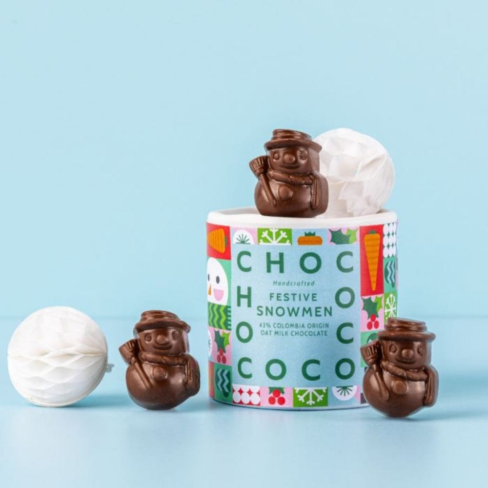 Chococo Oat M!lk Chocolate Snowman Shapes Tube