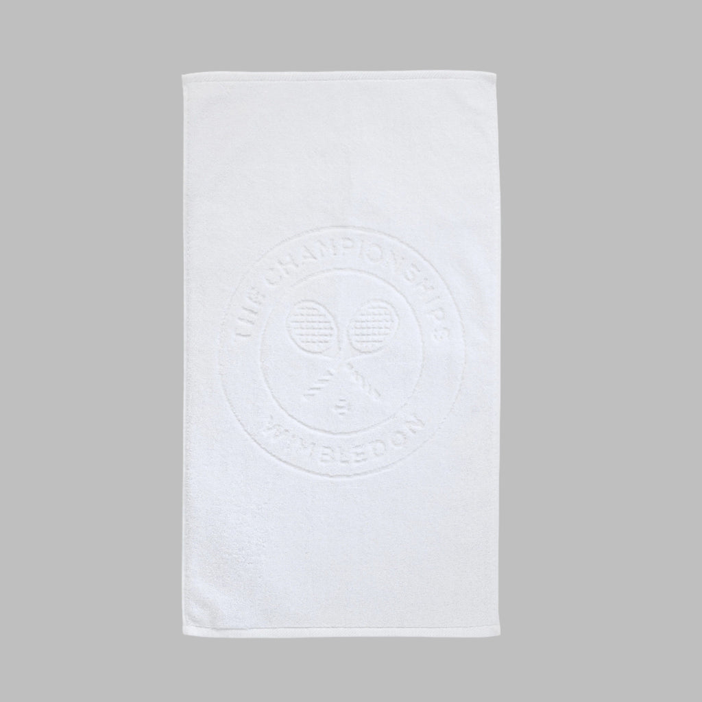 Christy Wimbledon Logo Bath Towel In White
