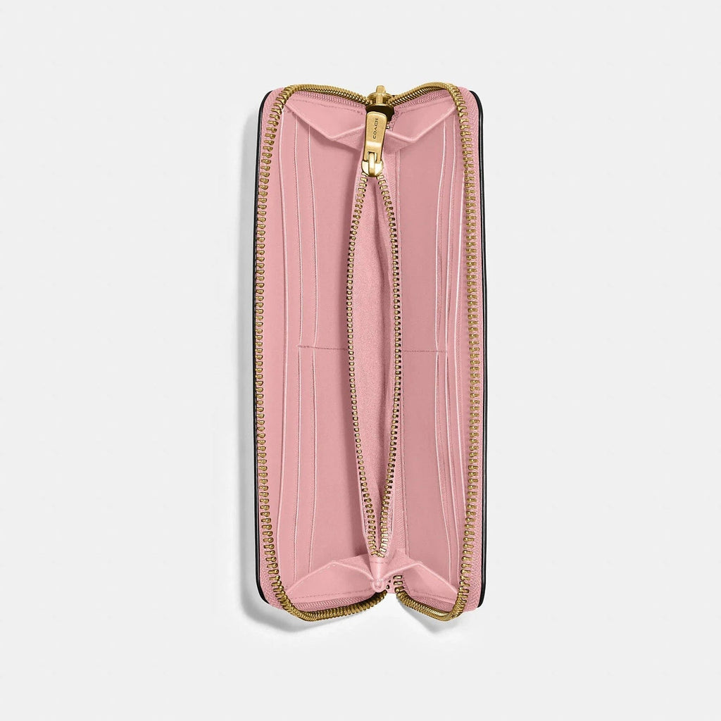 Coach Slim Accordion Zip Wallet Bubblegum