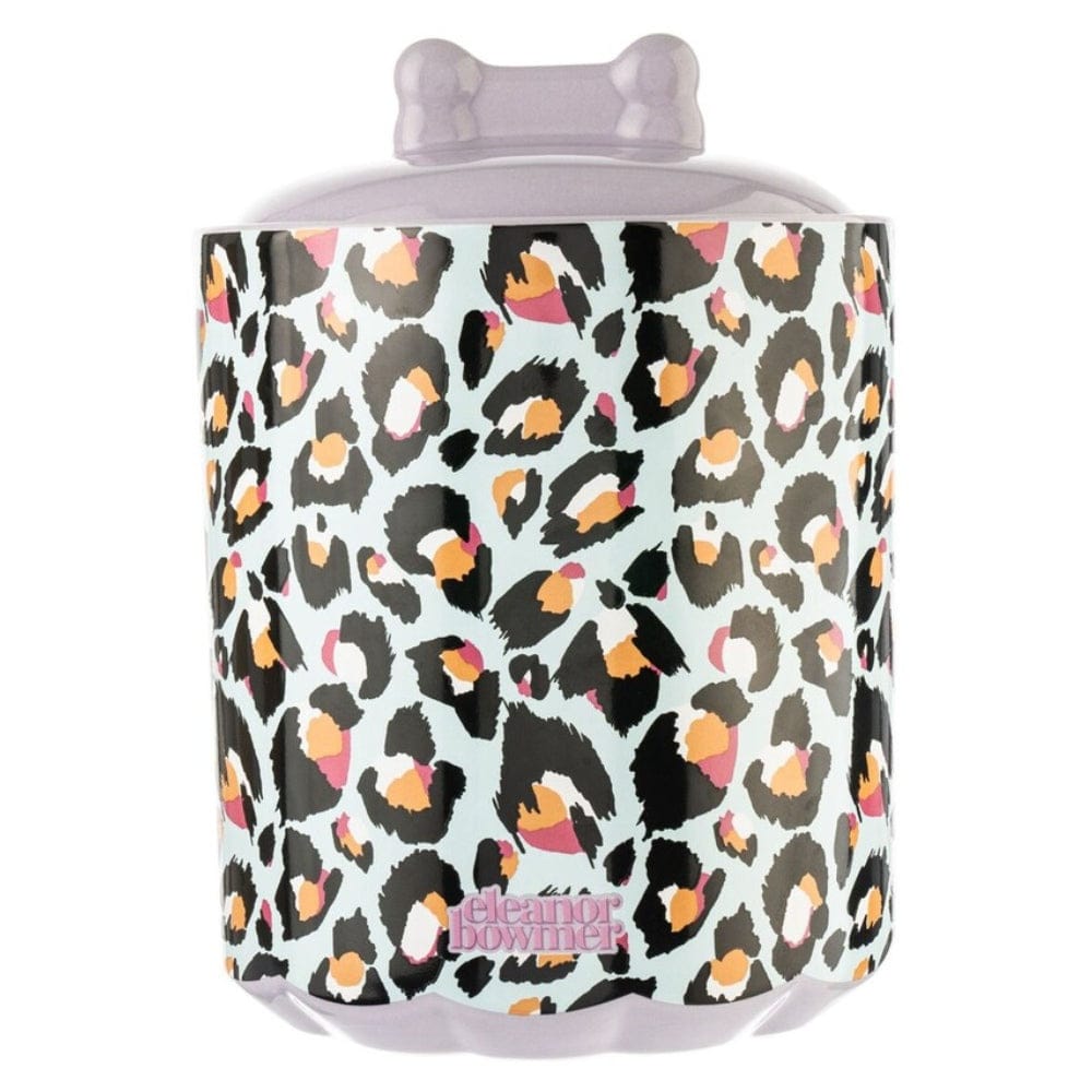 Eleanor Bowmer Pet Treat Jar In Leopard