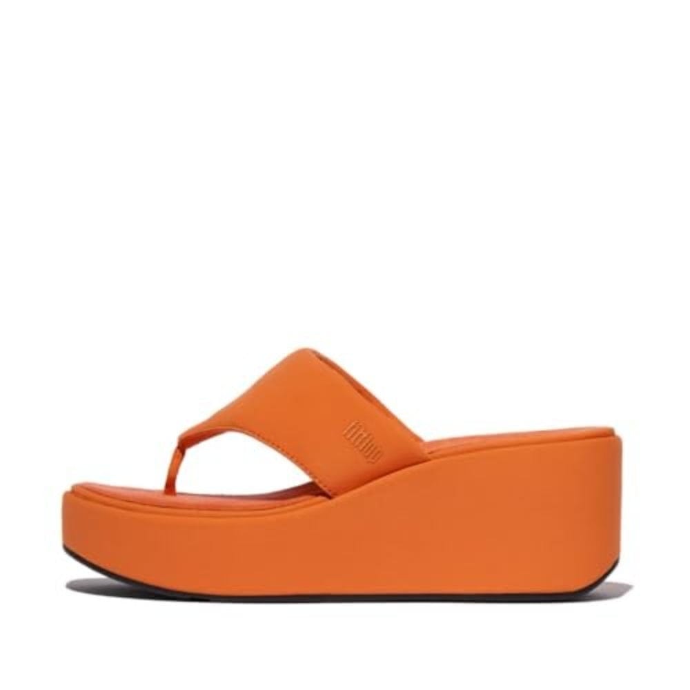 FitFlop Platforms Wedge Toe-Post Sandals in Satsuma