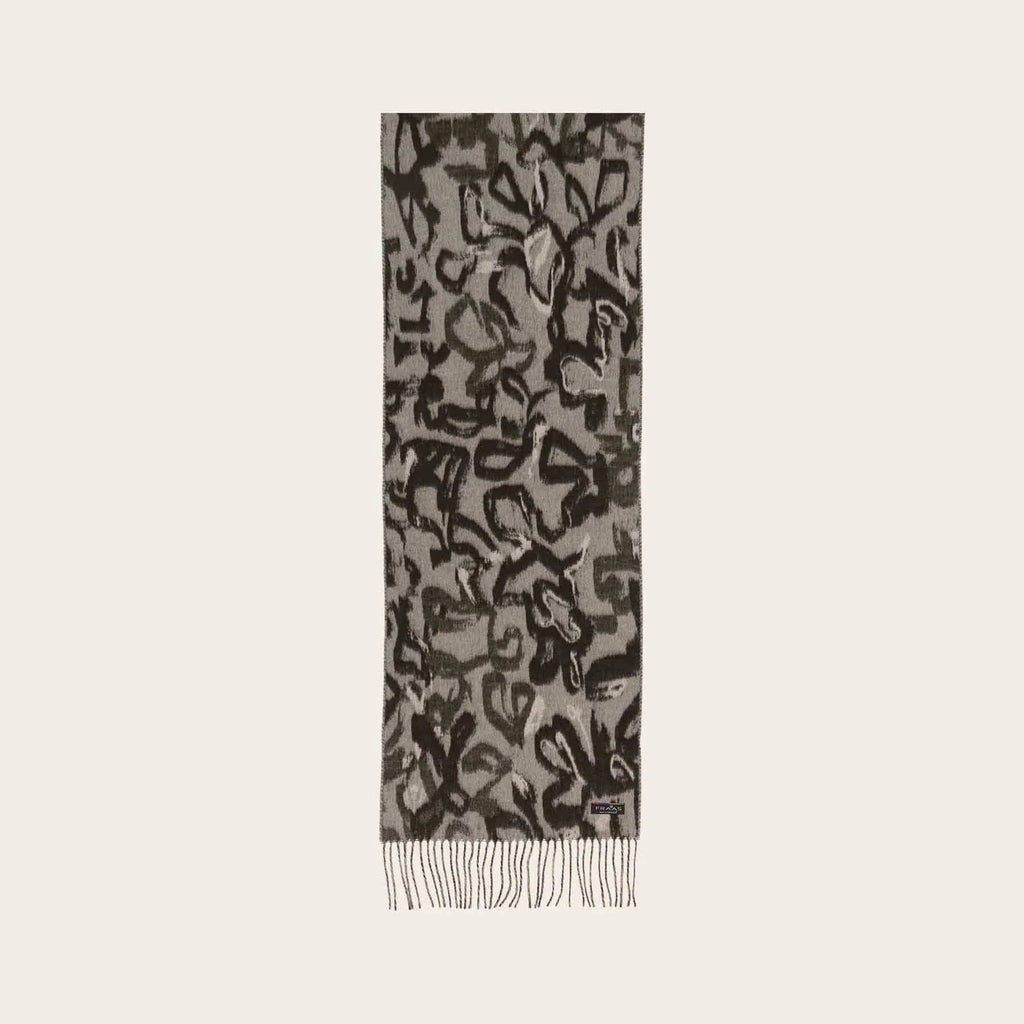 FRAAS Cashmink Scarf With An Abstract Pattern In Stone