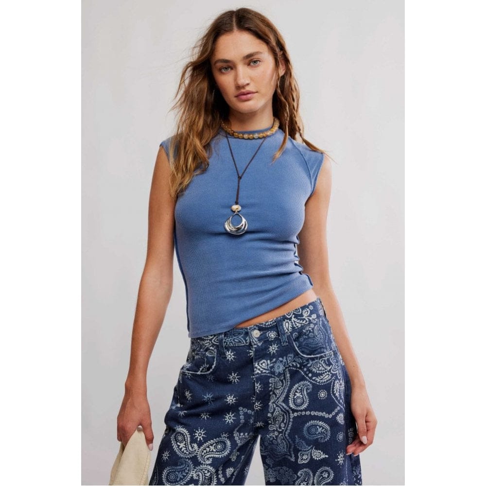 Free People We The Free Ever Had Tee in Indigo Blue