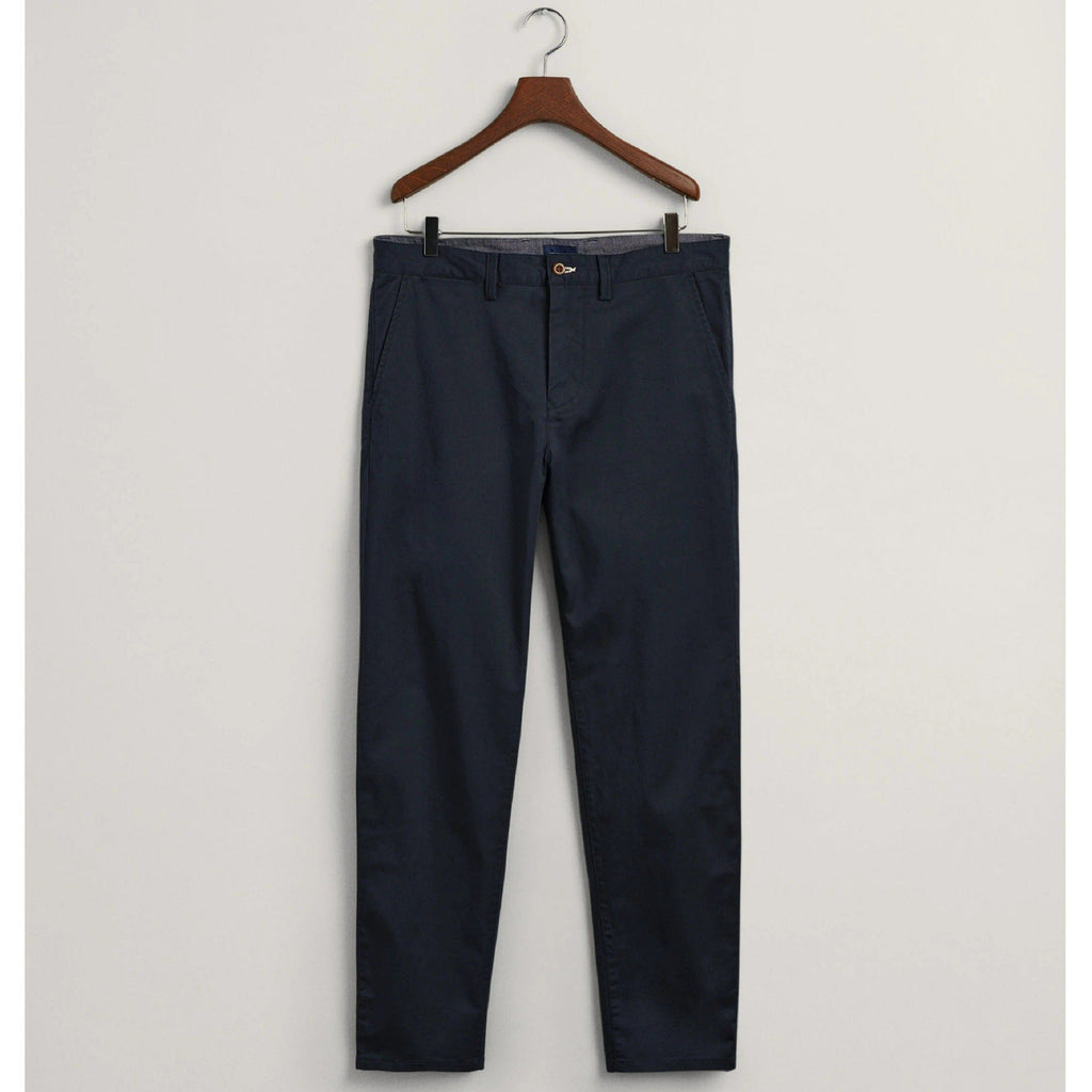 GANT Allister Twill Chinos Trousers - Marine Navy