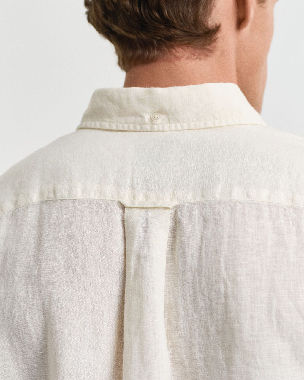 GANT Regular Fit Garment-Dyed Linen Shirt in Cream