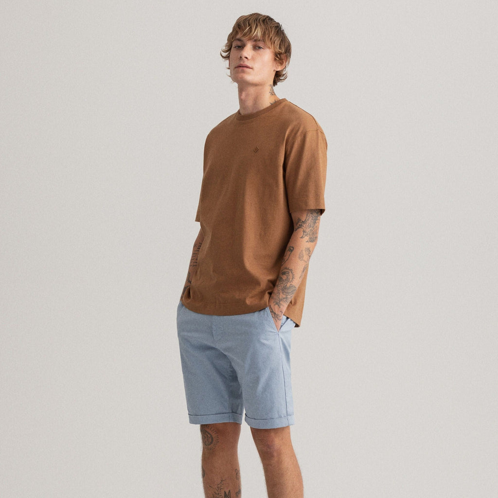 GANT Allister Regular Fit Sun-faded Shorts in Dove Blue