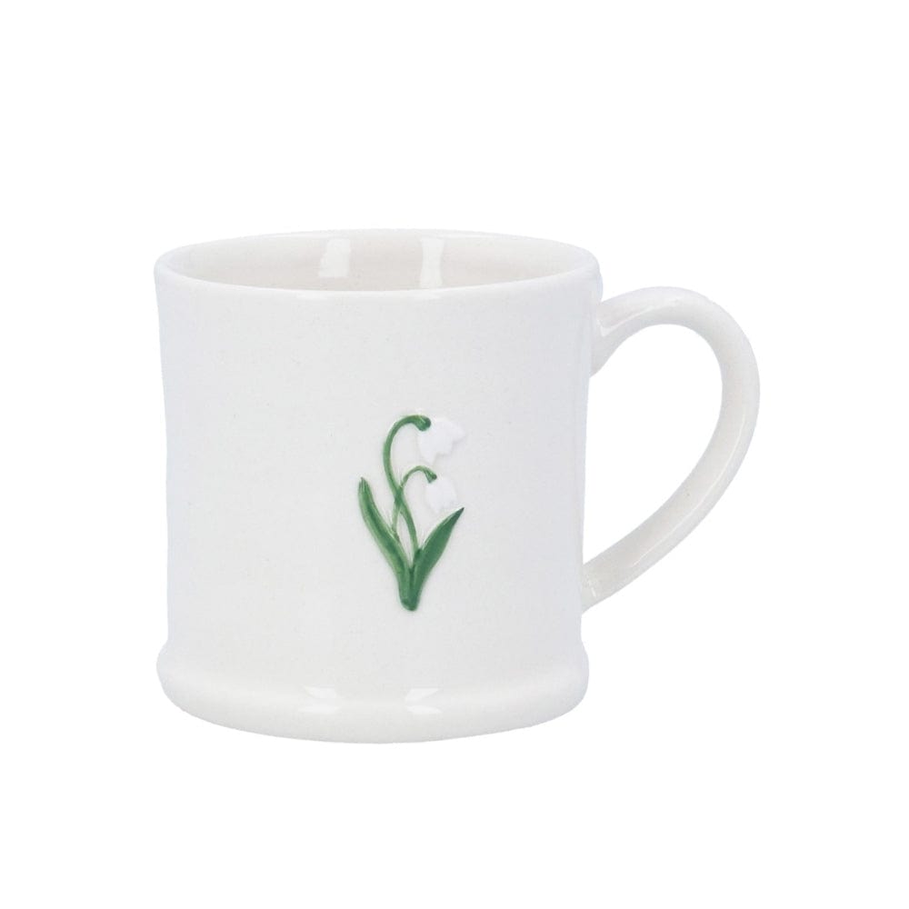Gisela Graham Snowdrops Stoneware Mini Mug