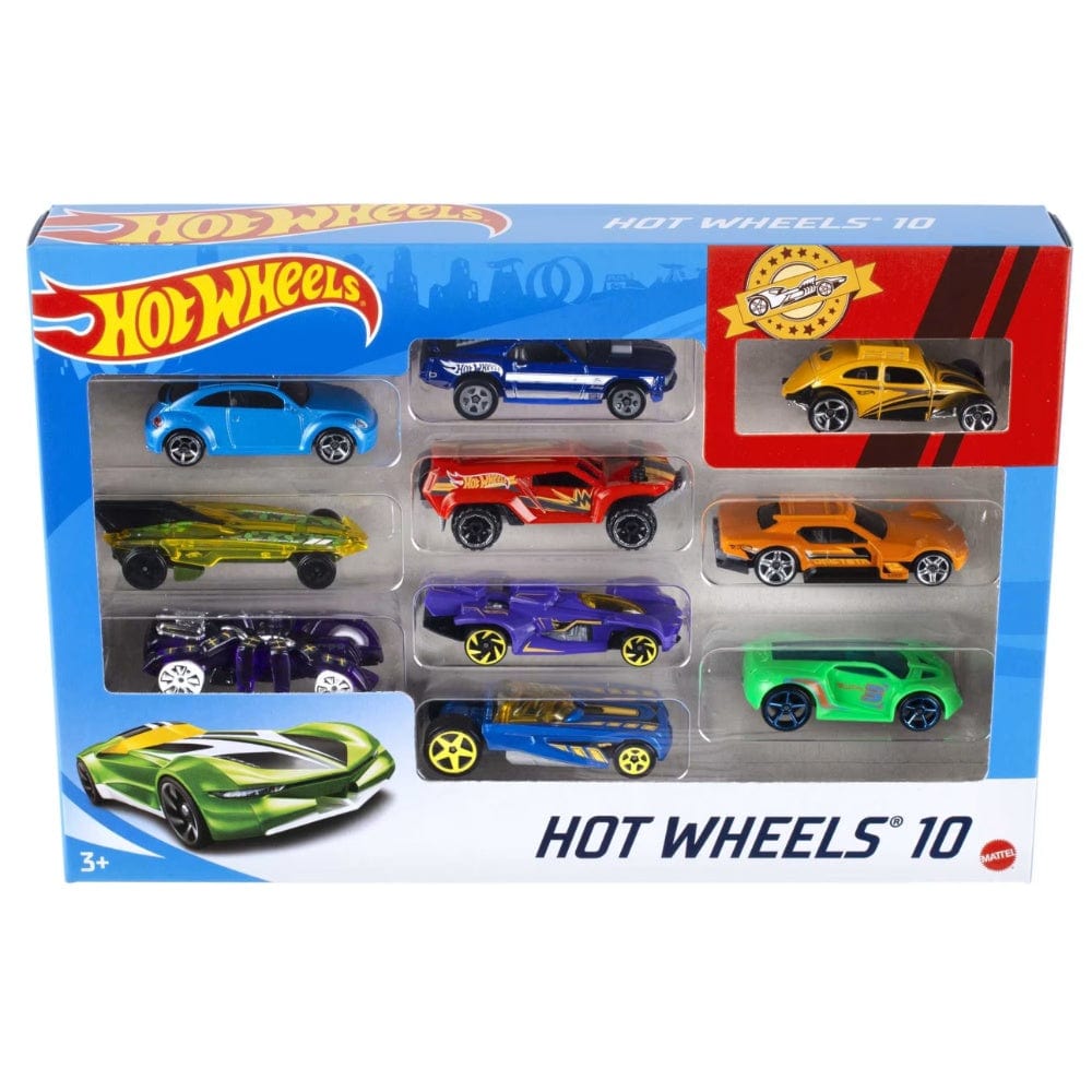 Hot Wheels 10-Car Pack of 1:64 Scale Vehicles