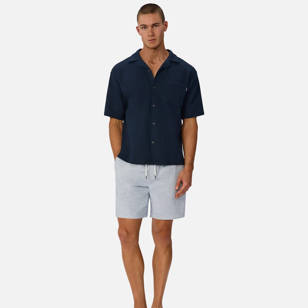 Industrie The Malibu Short Sleeve Shirt Navy Blue