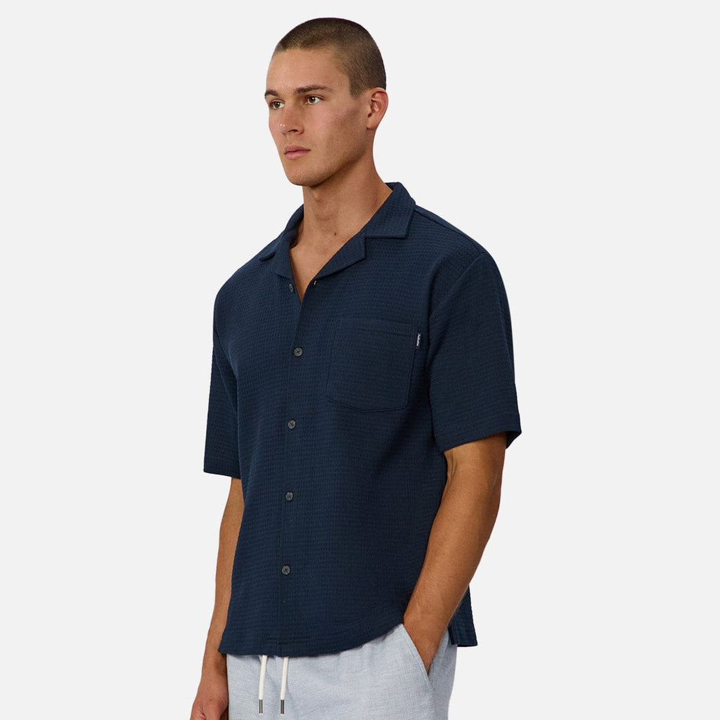 Industrie The Malibu Short Sleeve Shirt Navy Blue