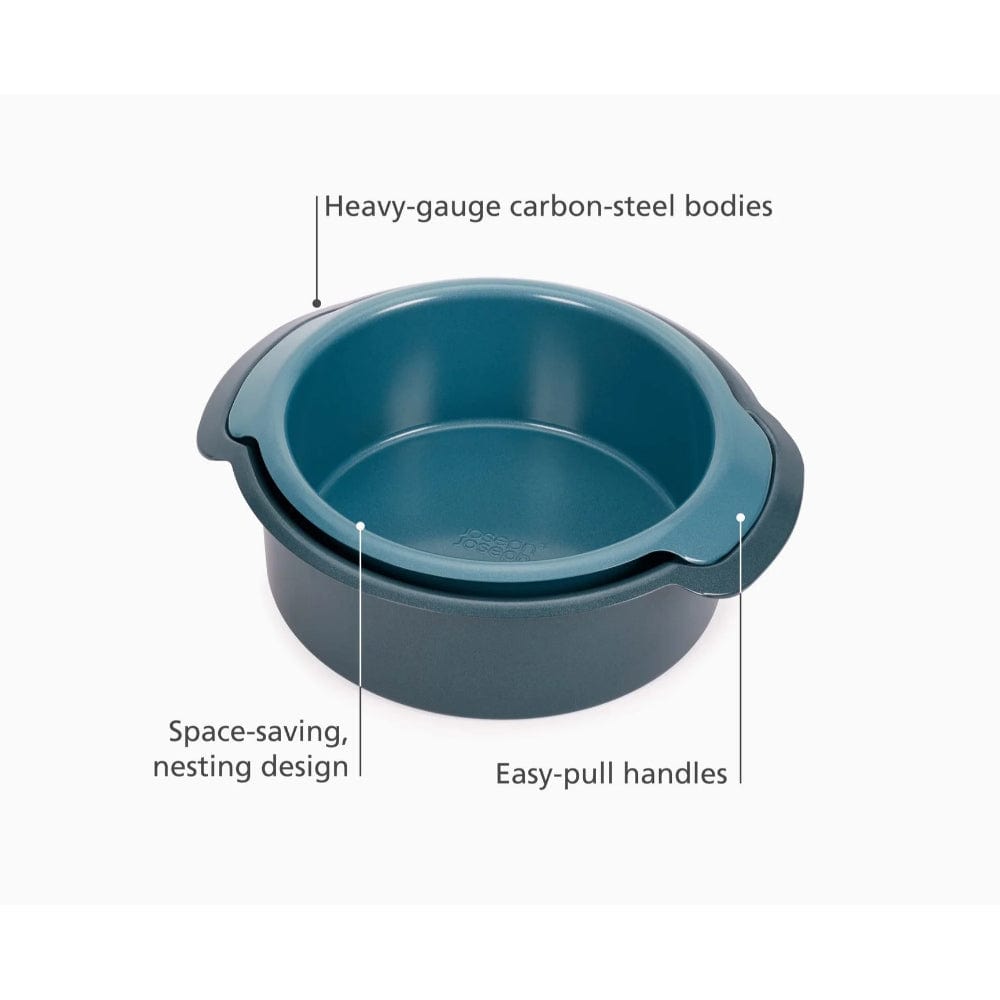 Joseph Joseph Nest™ Bake Non-Stick 2-piece Round Cake Tin Set In Blue