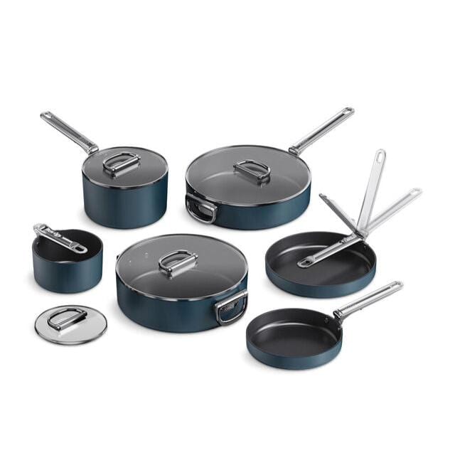 Joseph Joseph Space Folding Handle Ceramic Non-stick 6-piece Blue Cook