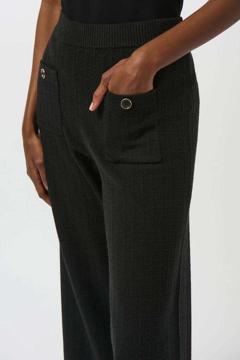 Joseph Ribkoff Button Up Front Pant In Black