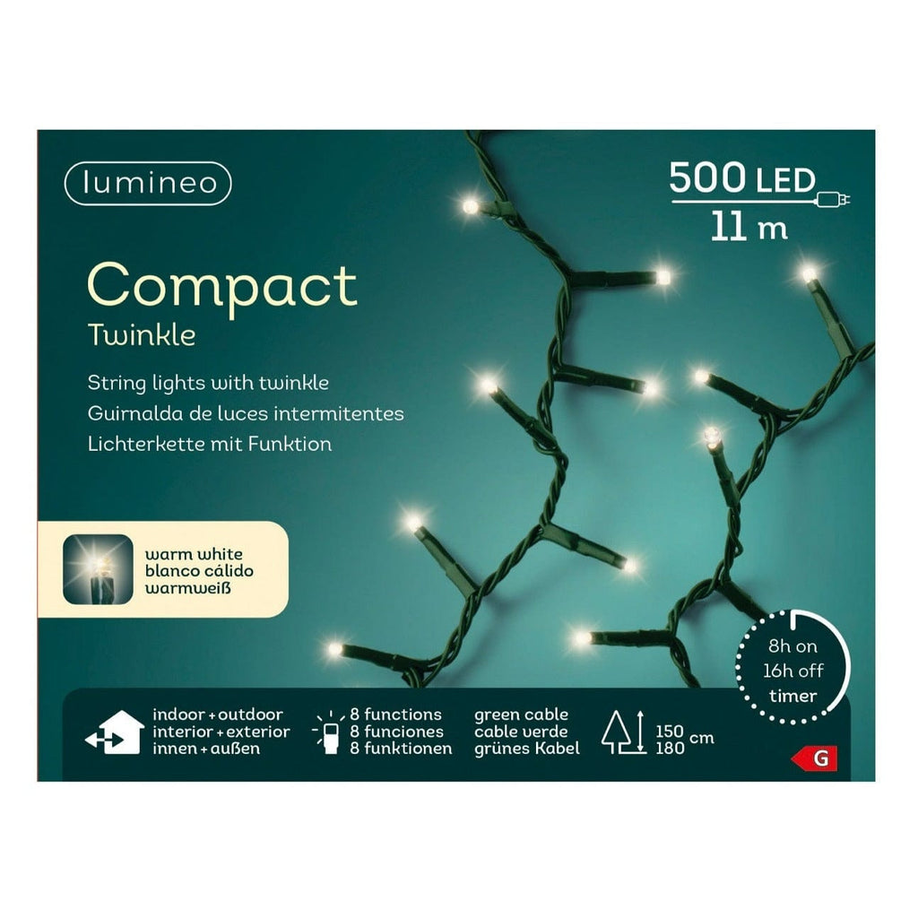 Kaemingk LED Compact Lights Twinkle Effect Green/Warm White 1100cm-500