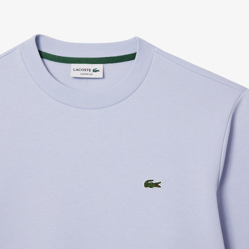 Lacoste Brushed Fleece Jogger Sweatshirt in Light Blue