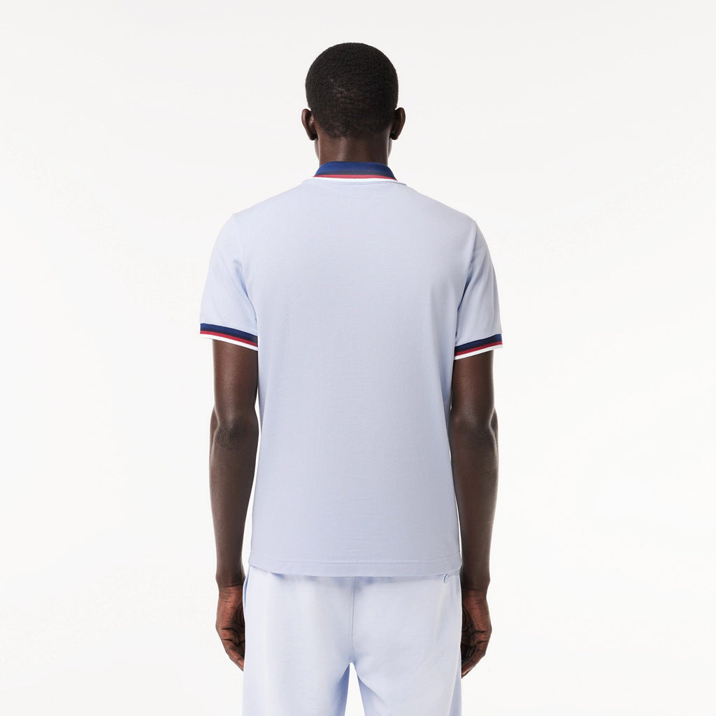 Lacoste Regular Fit Polo Shirt with Contrasting Collar in Light Blue J