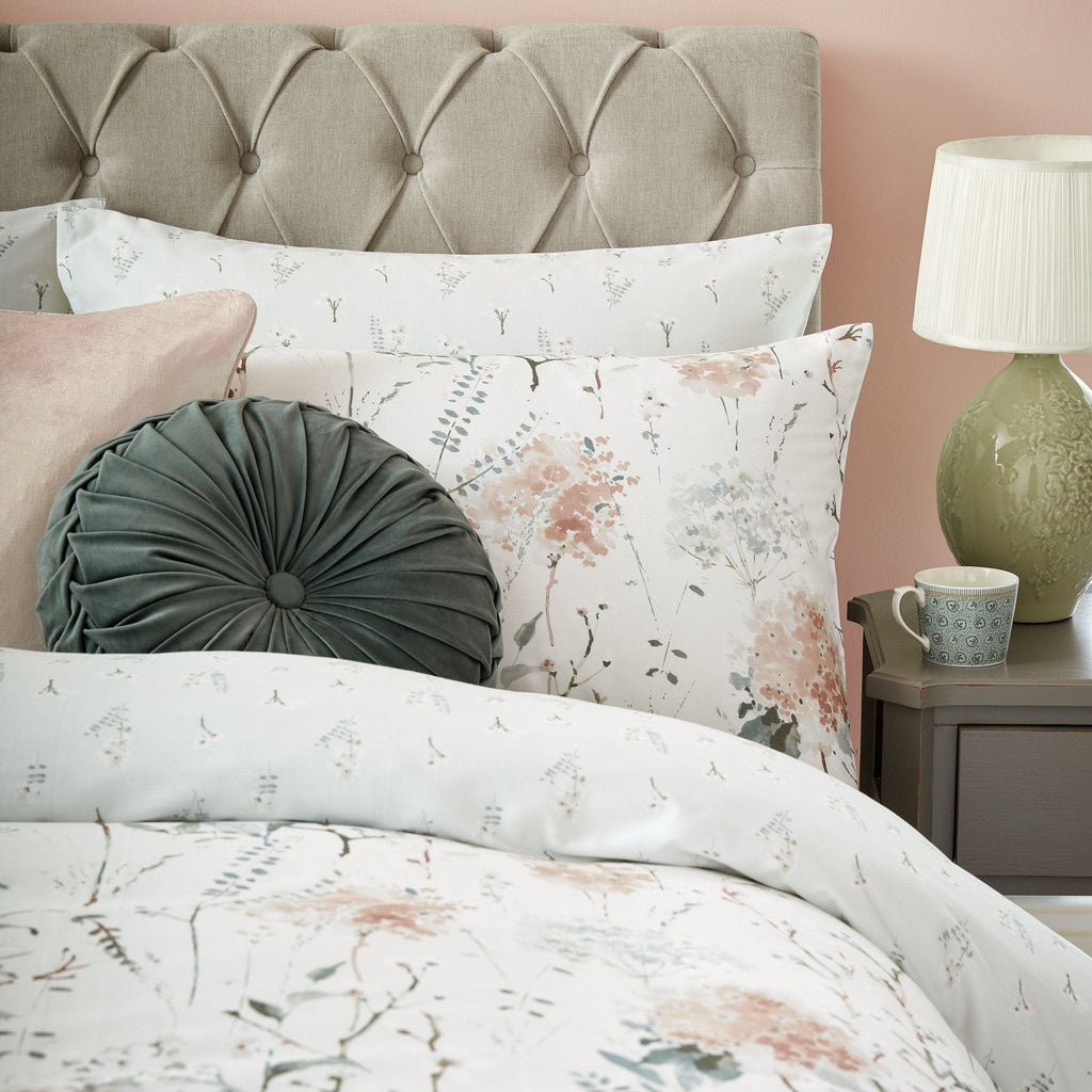 Laura Ashley Pallington Bloom Double Duvet Set In Plaster Pink