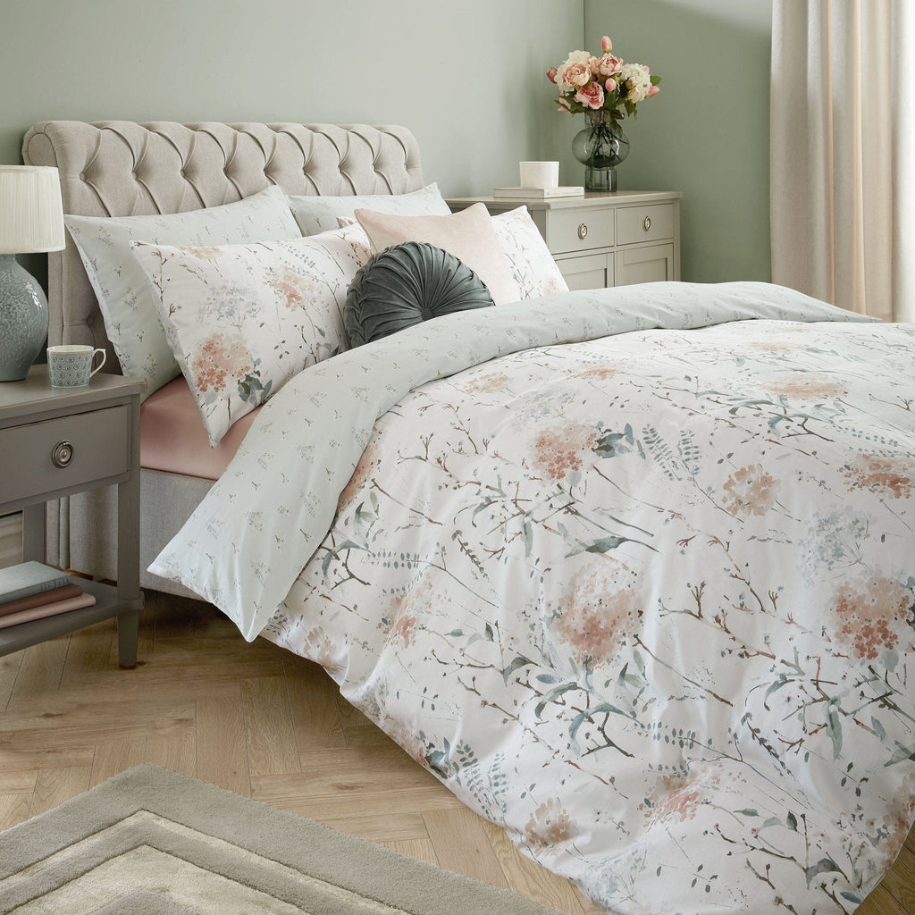 Laura Ashley Pallington Bloom King Duvet Set In Plaster Pink