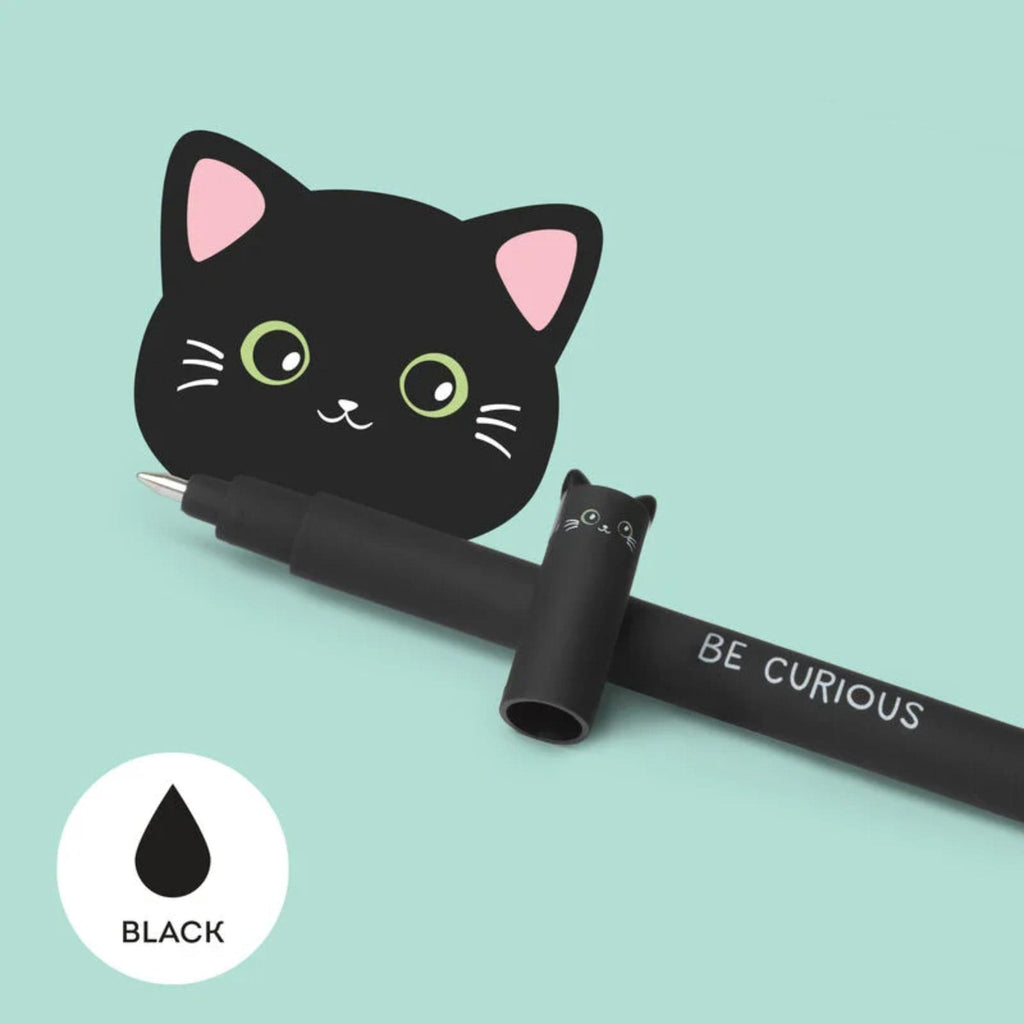 Legami Erasable Black Ink Kitty Pen