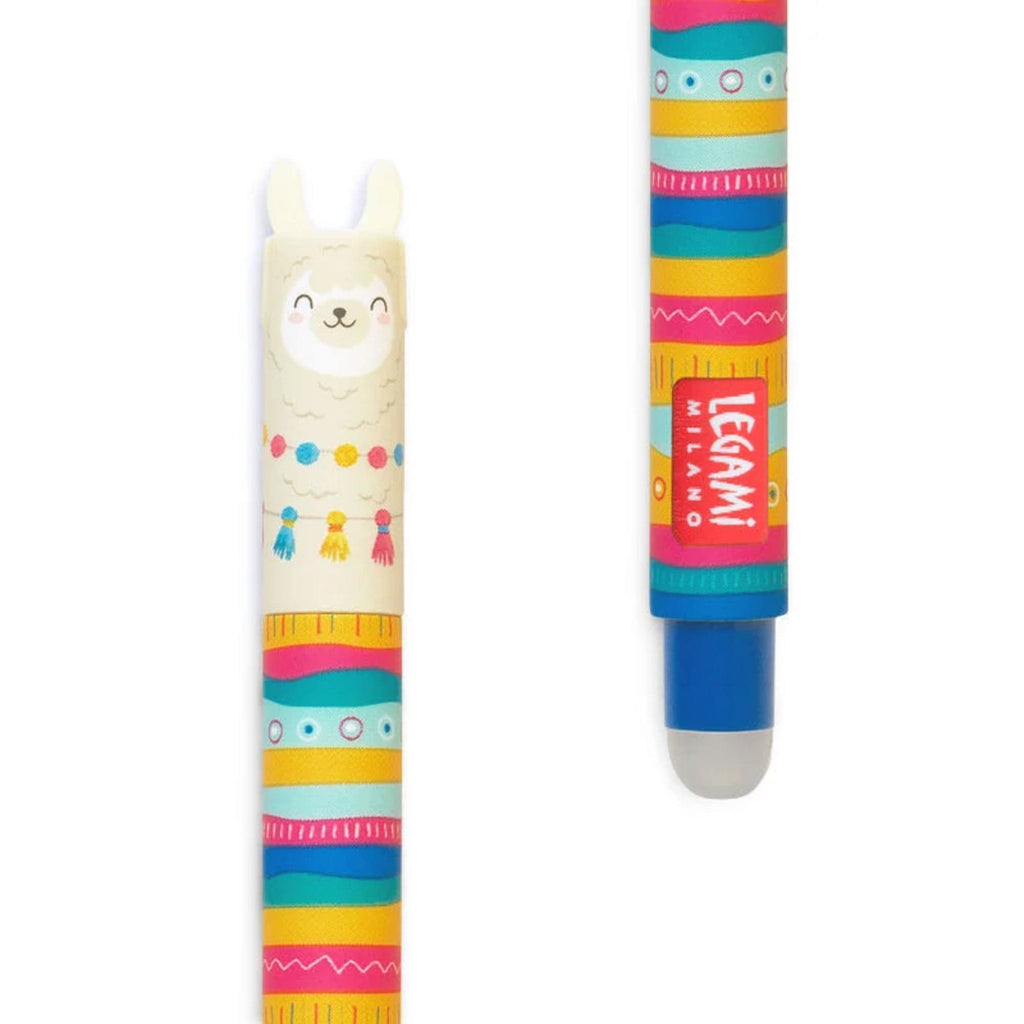 Legami Erasable Blue Ink Llama Pen