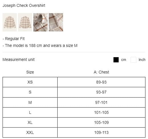 Les Deux Joseph Check Overshirt Regular fit in Light Desert Sand/Light