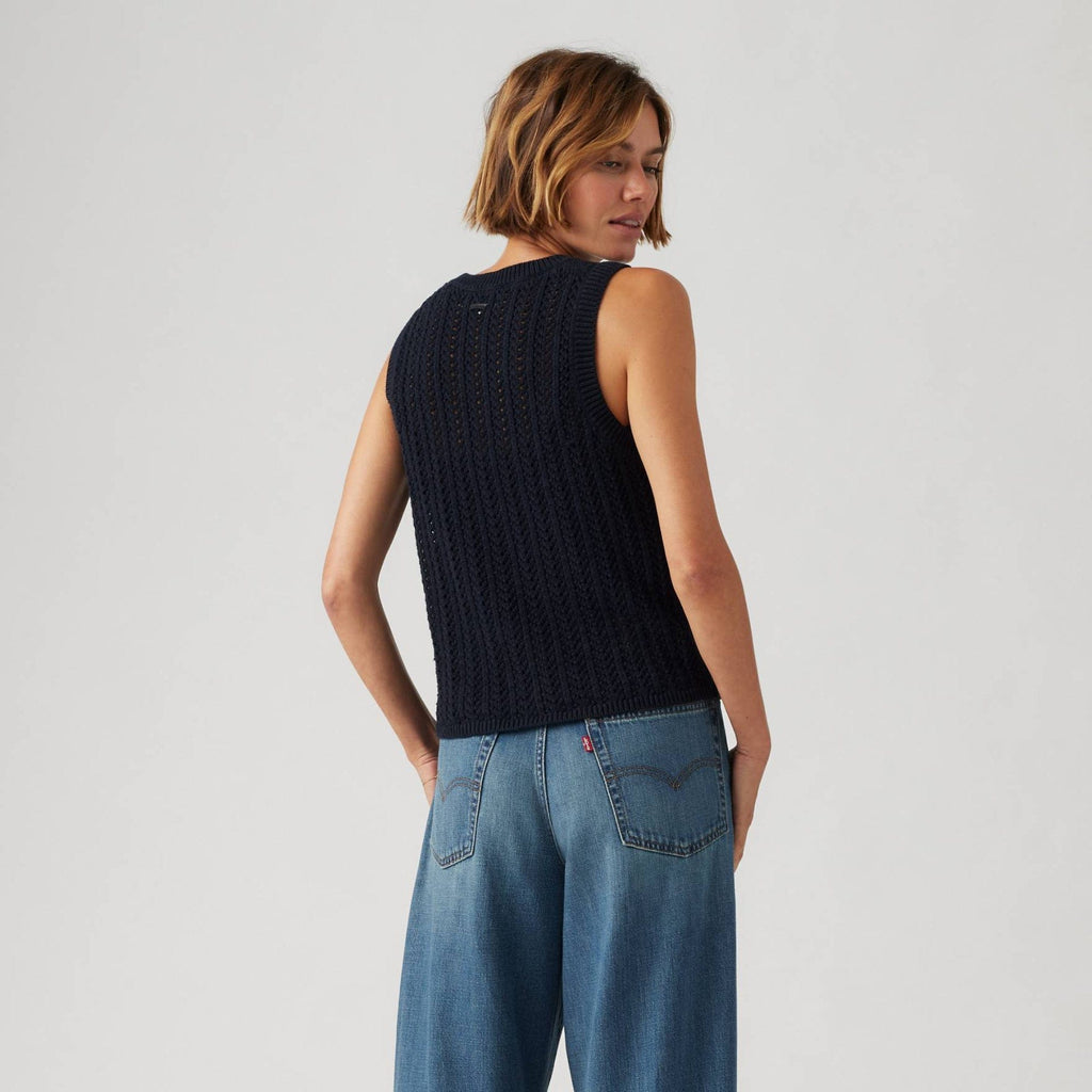 Levi's Sunrise Crochet Tank Anthracite Night In Navy