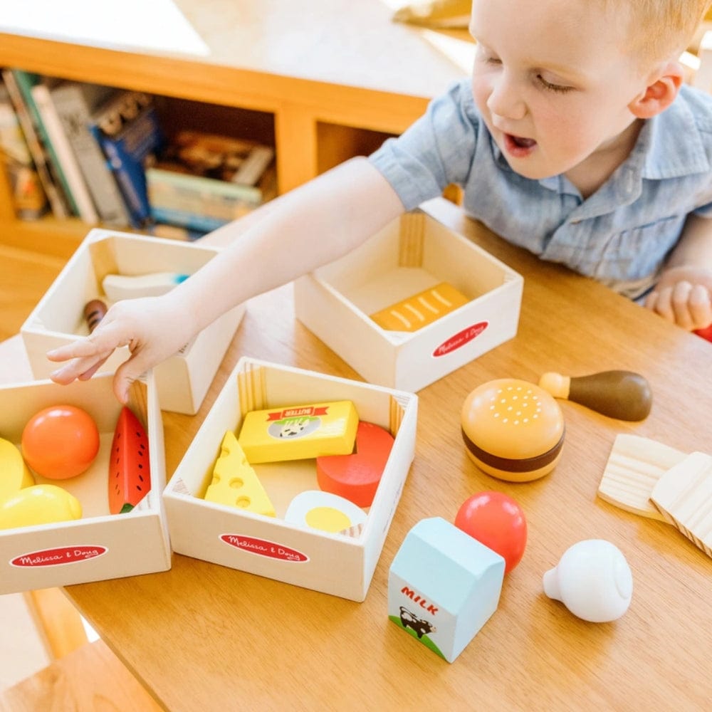 Melissa & Doug Wooden Play Food Groups Set 21 Pieces