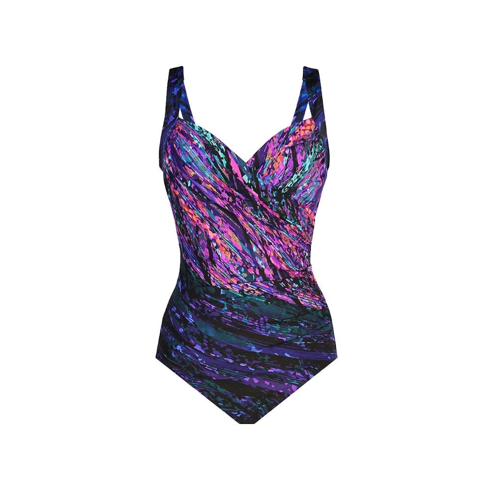 Miraclesuit Mood Ring Sanibel Fleck Print Swimsuit In Purple