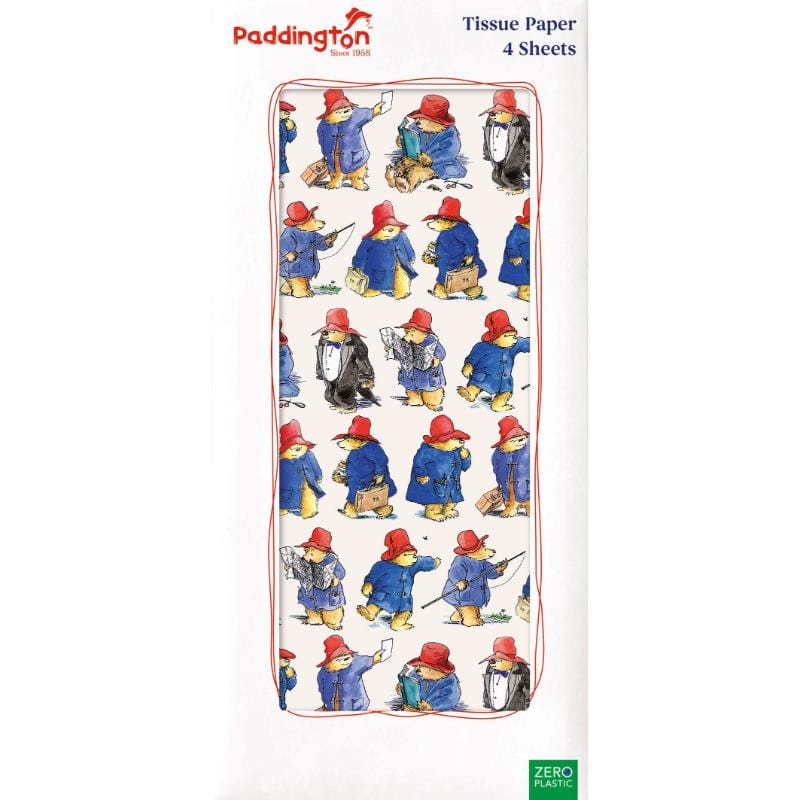 Paddington Bear Pack of 4 Sheets of Tissue Paper