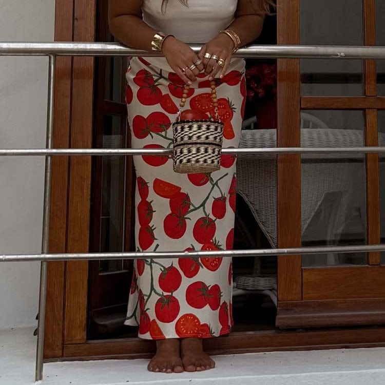 Never Fully Dressed Tomato Dorris Skirt In Red Mix